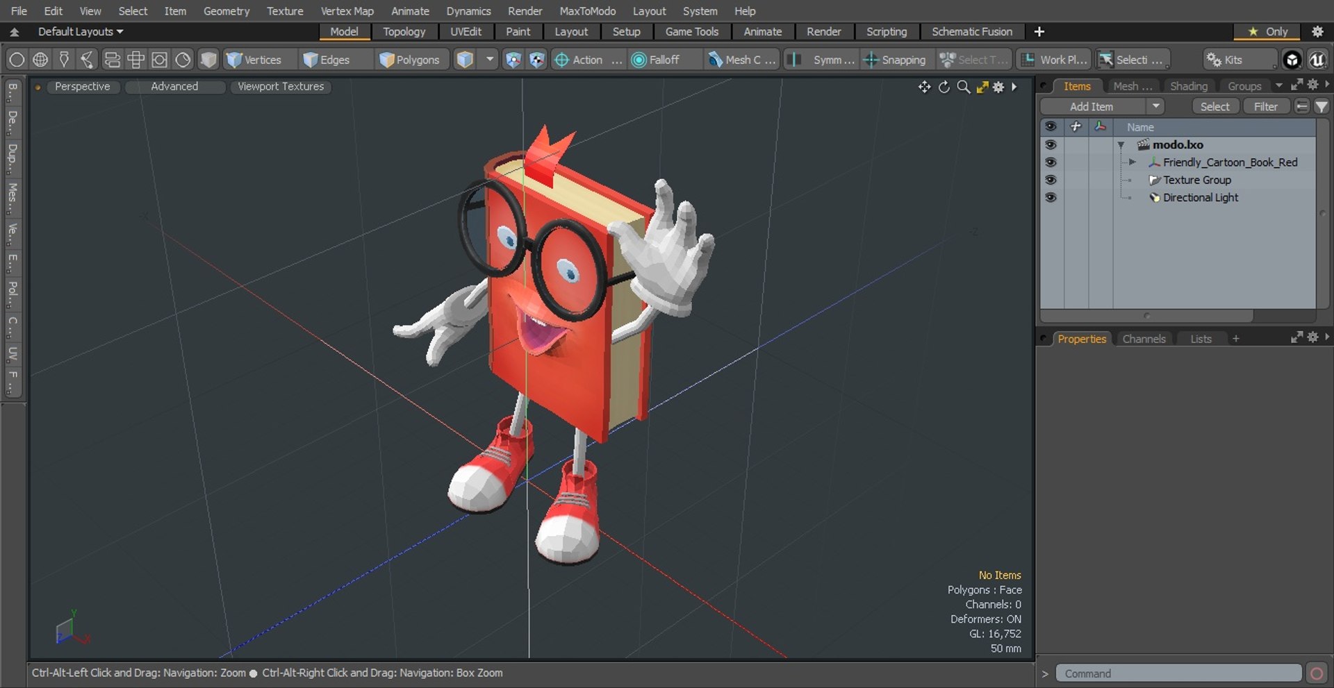 3D Friendly Cartoon Book Red - TurboSquid 2128311