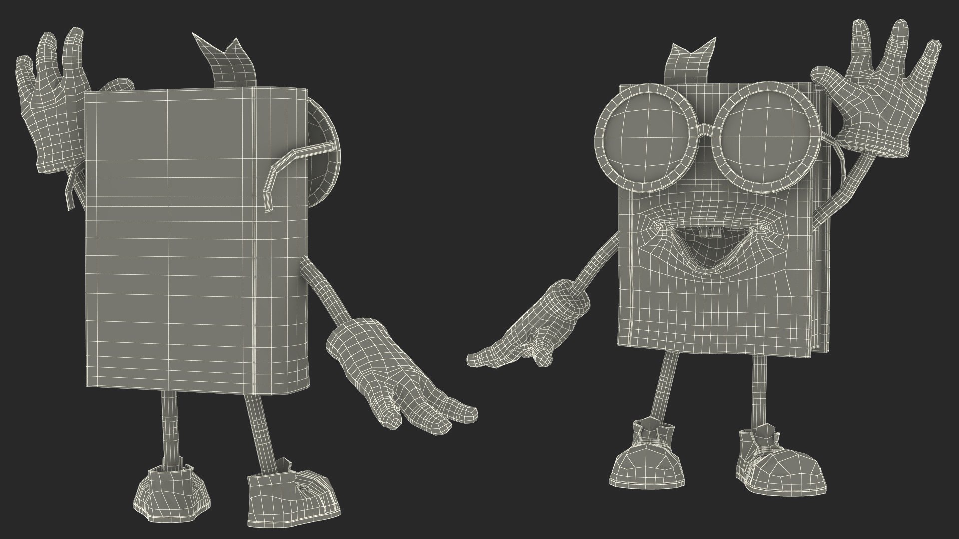 3D Friendly Cartoon Book Red - TurboSquid 2128311