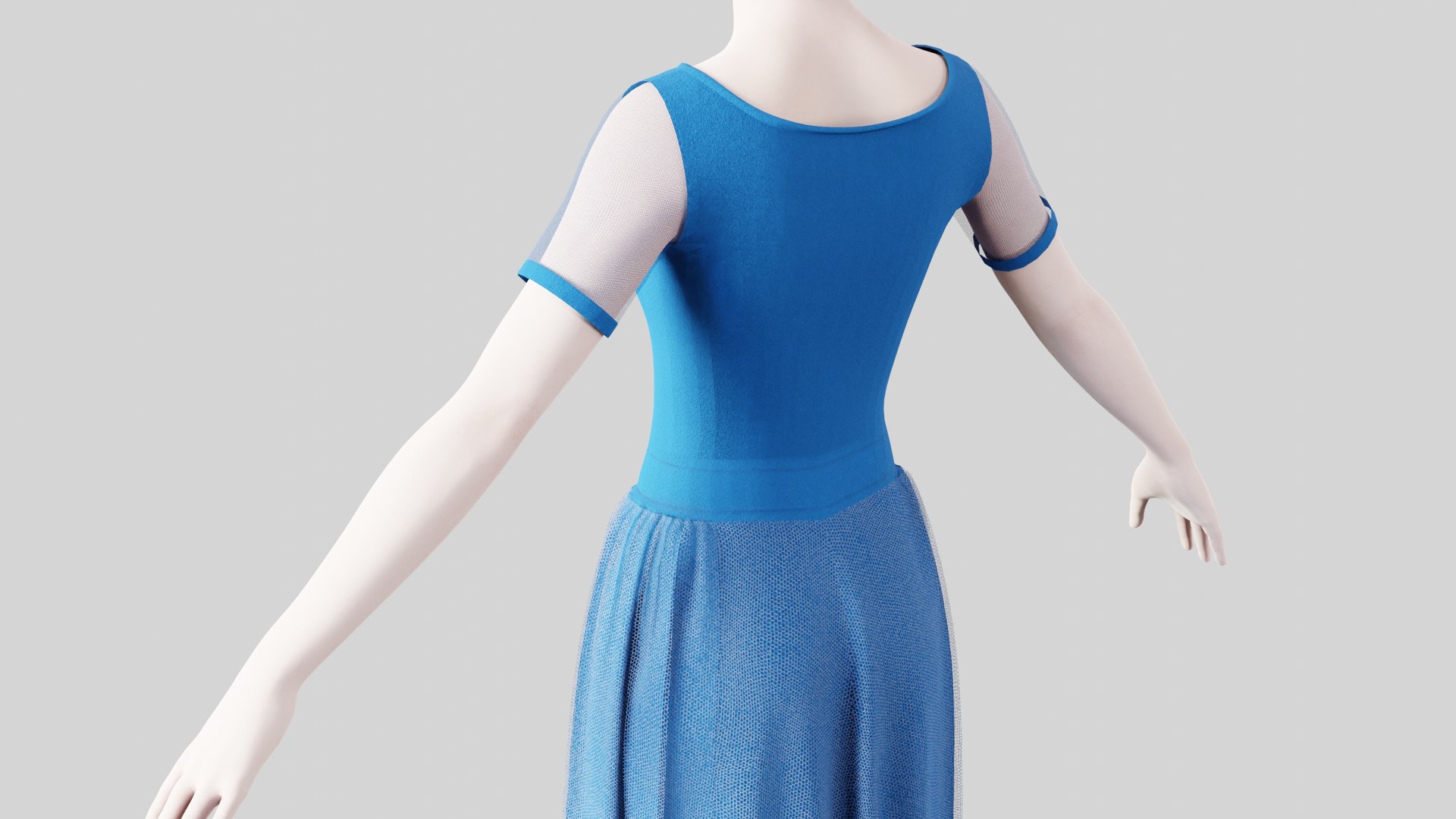 Dress 01 Blue 3D Model - TurboSquid 2411681