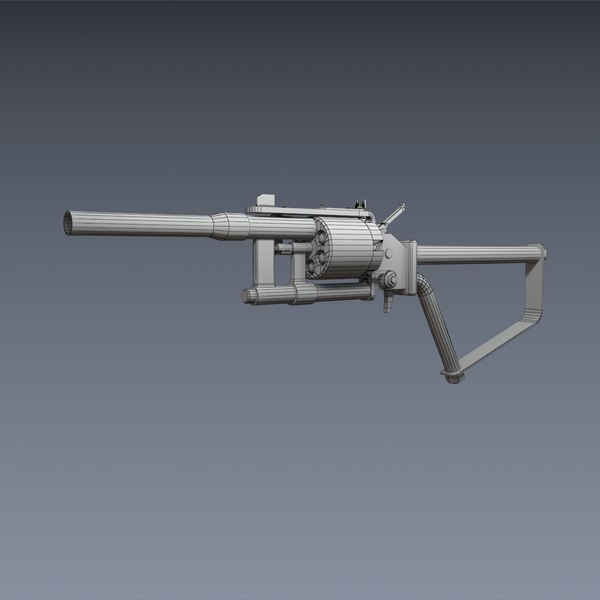 3d post-apocalyptic revolver model