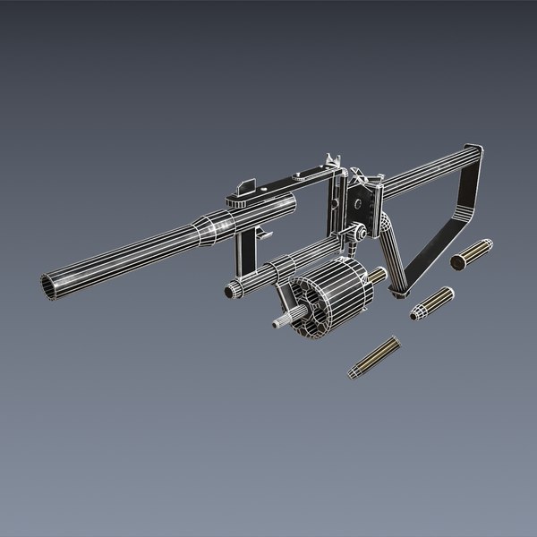 3d post-apocalyptic revolver model