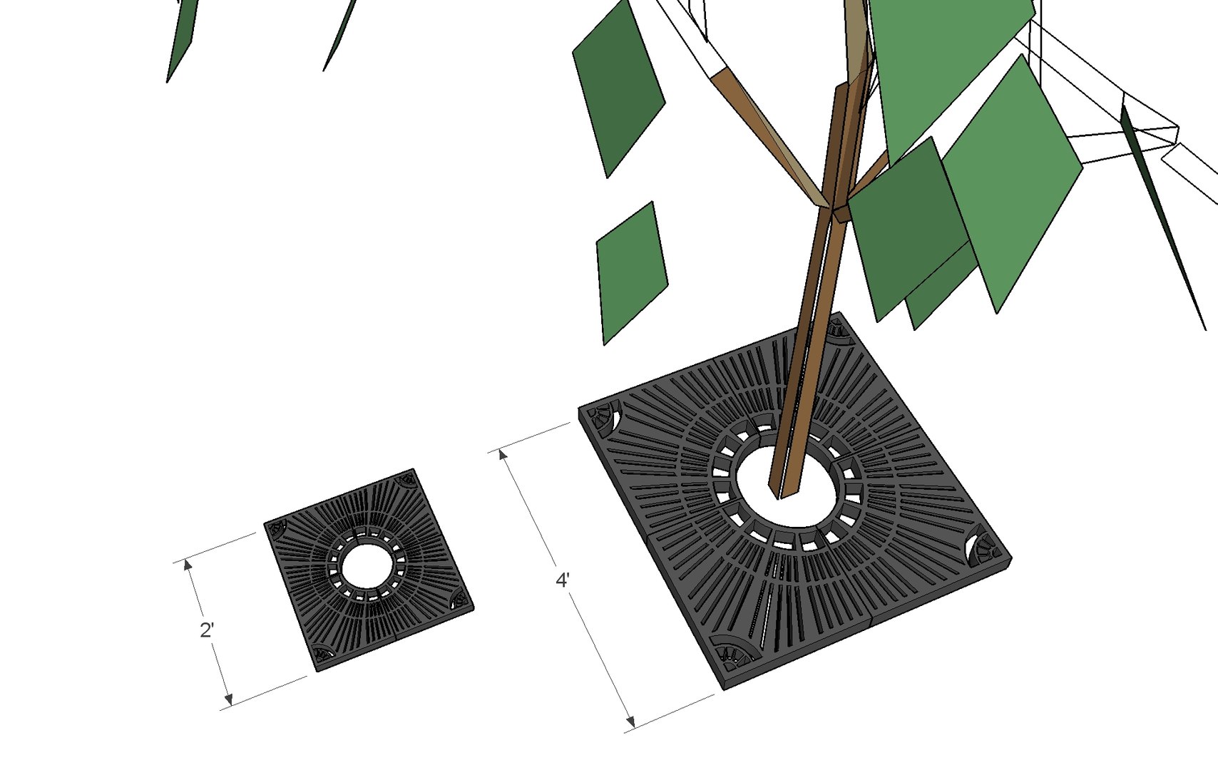 3d Model Iron Tree Grate