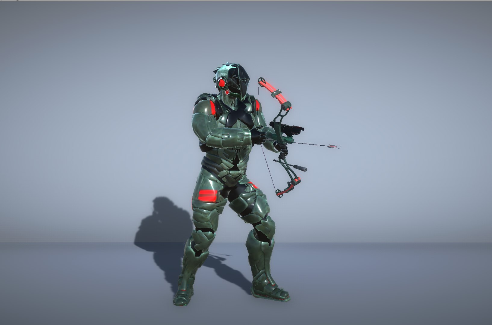3D Sci-fi Cyborg Soldier Bow - TurboSquid 1516554