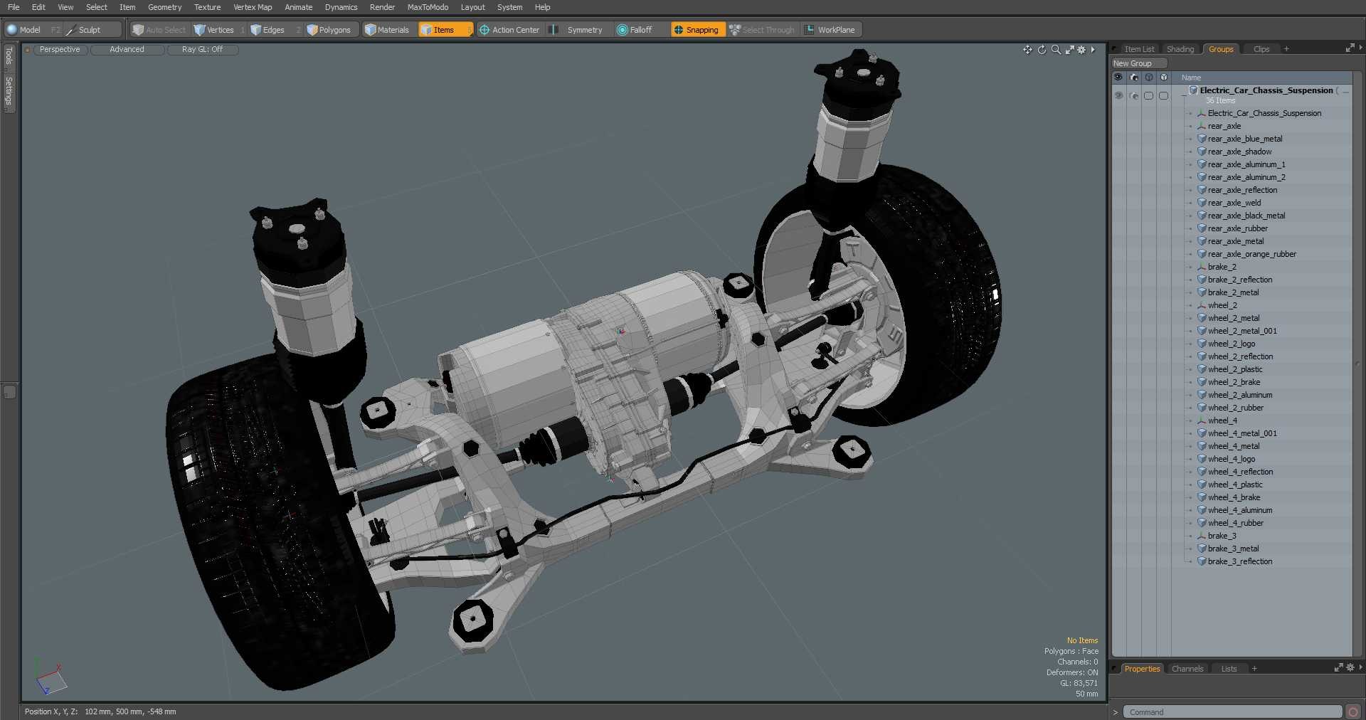 3D Electric Car Chassis Suspension - TurboSquid 2246975