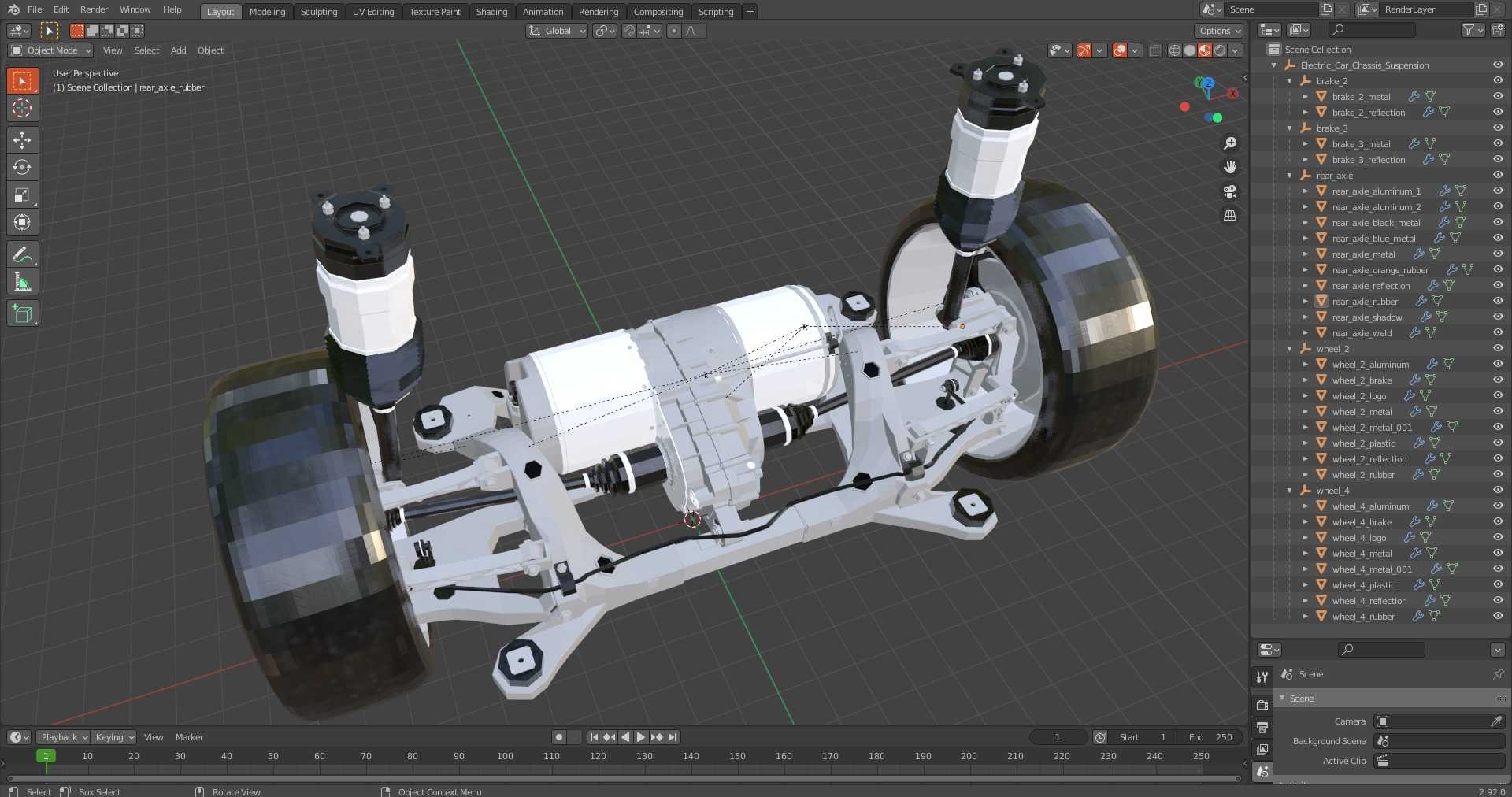 3D Electric Car Chassis Suspension - TurboSquid 2246975