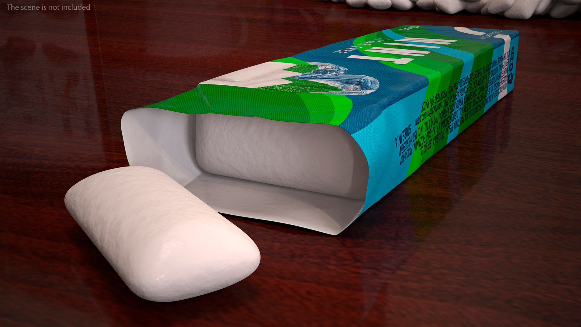 Chewing Gum Pack Open With Pad 3D Model - TurboSquid 2046626