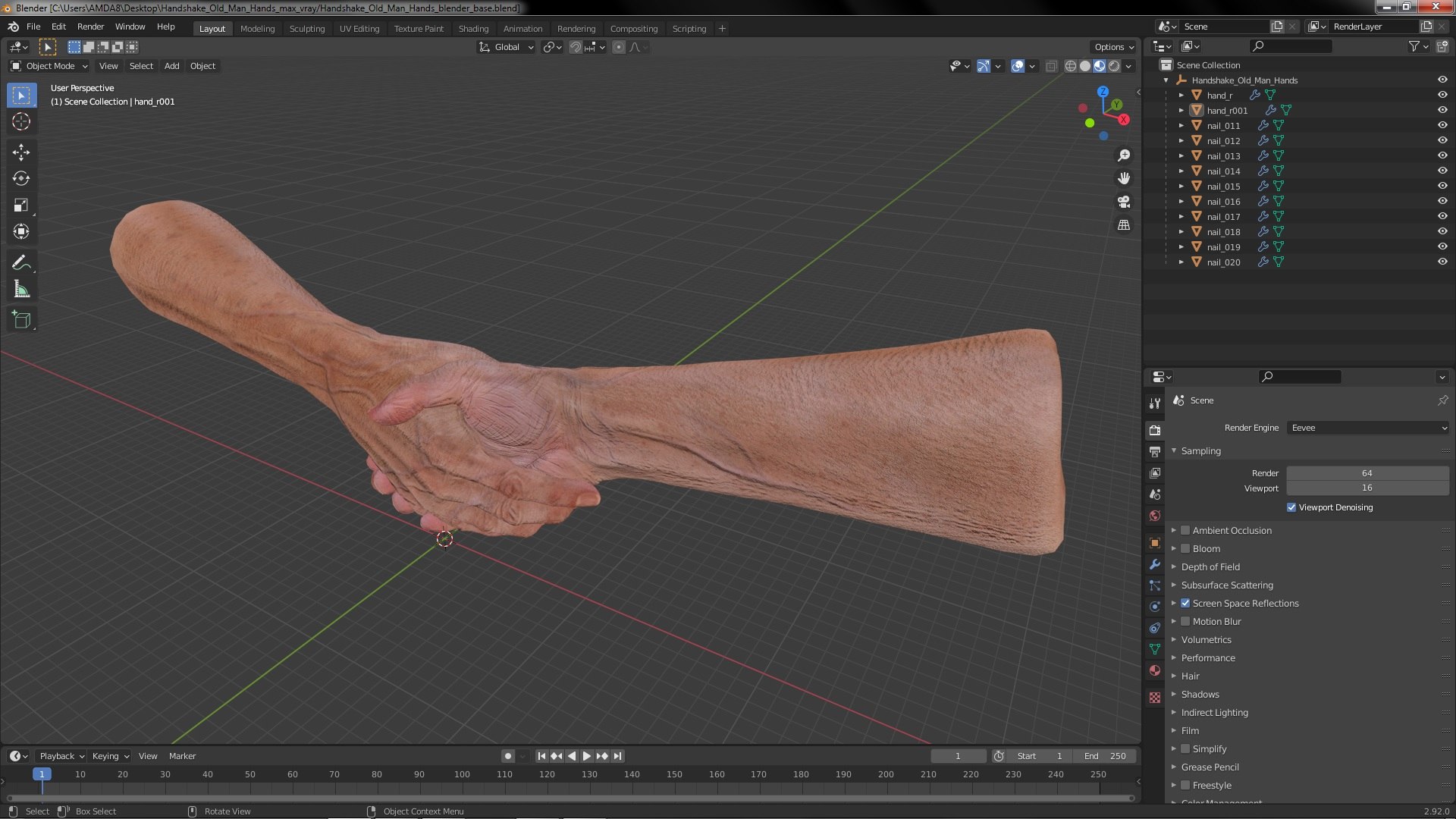 3D Handshake Old Man Hands - TurboSquid 2112331