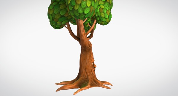 Cartoon sprechender Baum 3D-Modell - TurboSquid 1424300