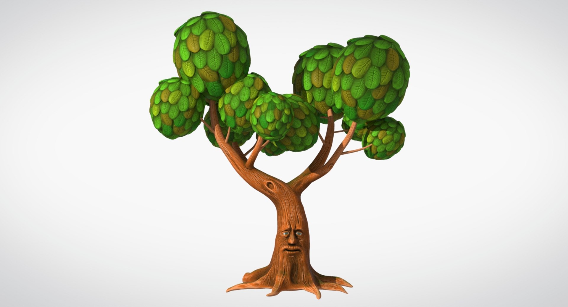 3D Tree Talking Cartoon Model - TurboSquid 1424300