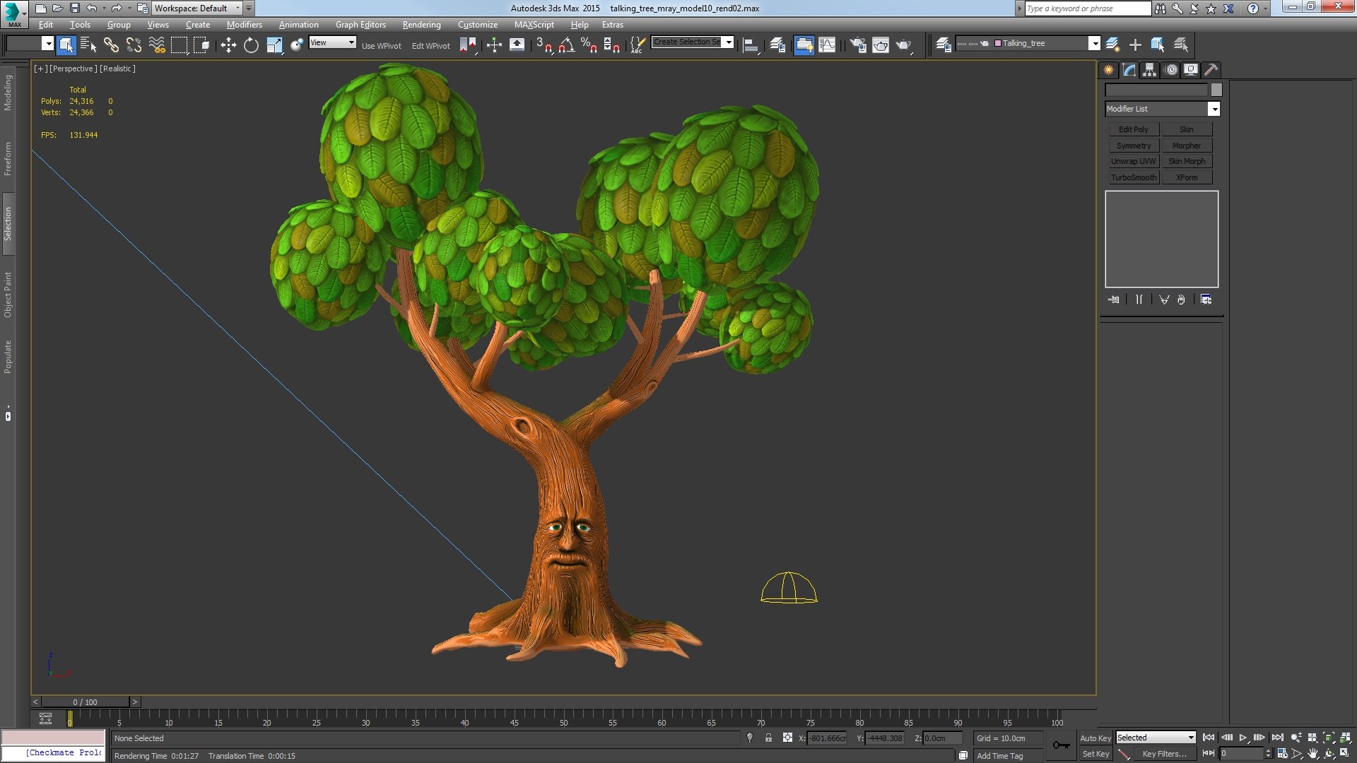 3D Tree Talking Cartoon Model - TurboSquid 1424300