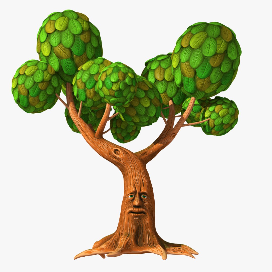 3D Tree Talking Cartoon Model - TurboSquid 1424300