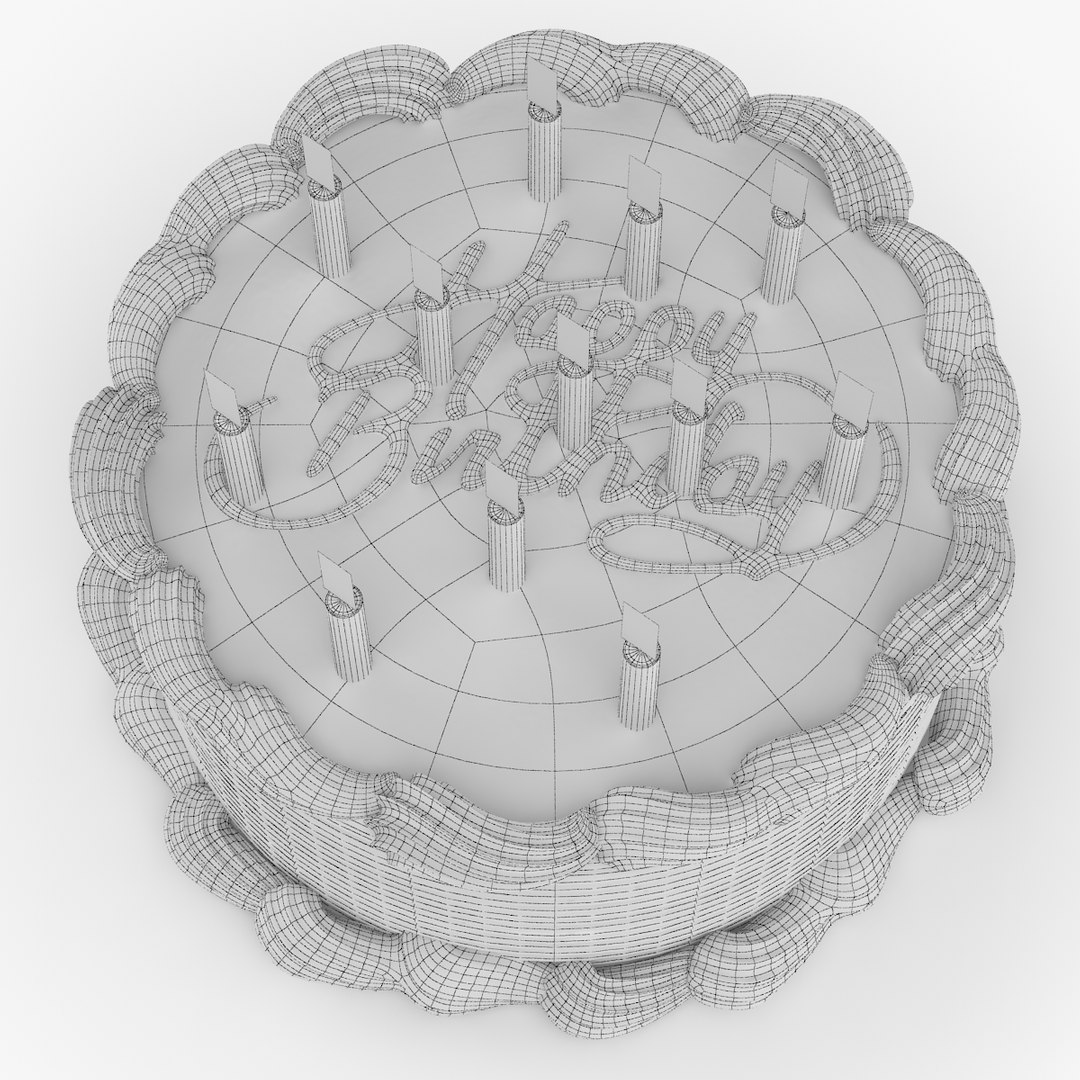 3d Birthday Cake Model