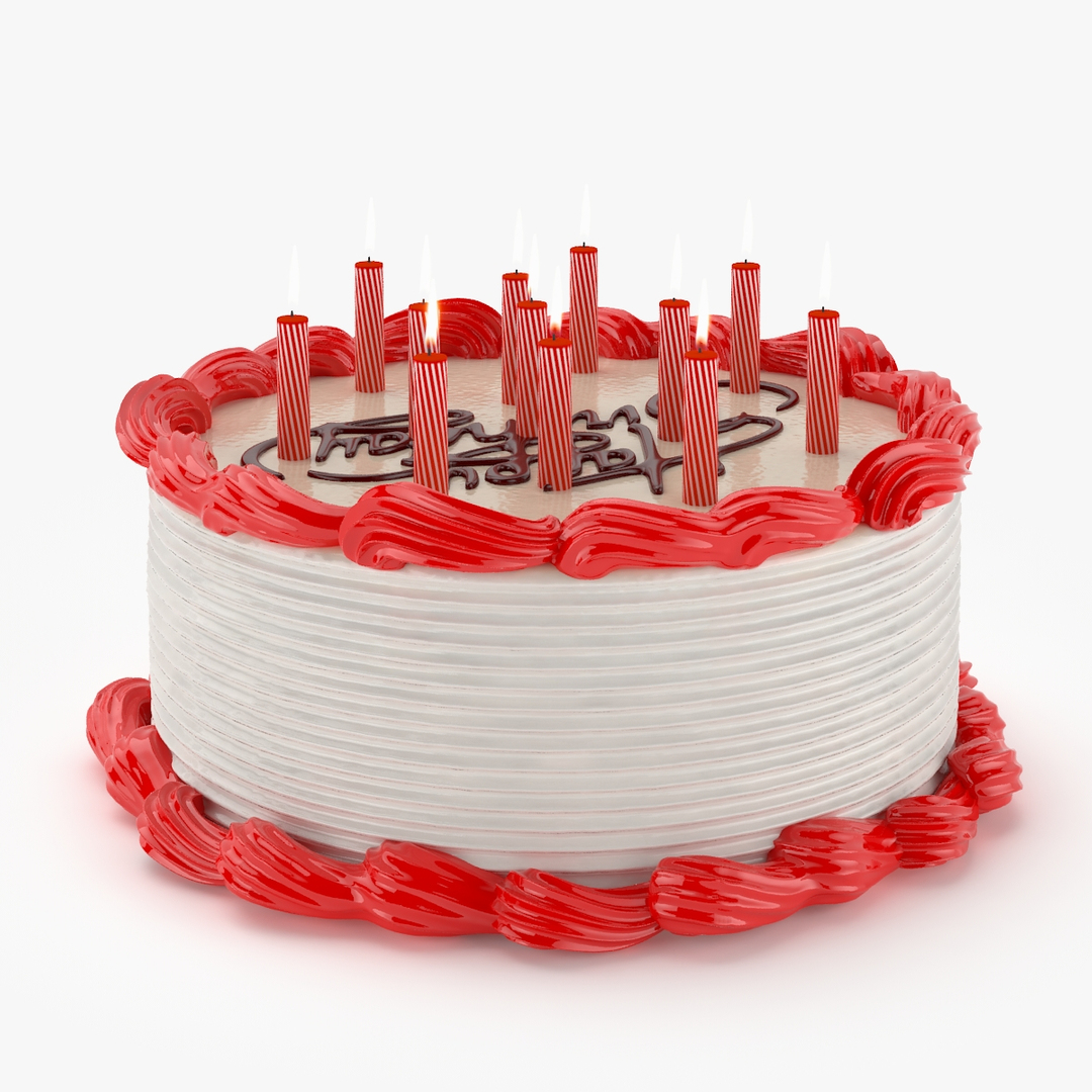 3d birthday cake model