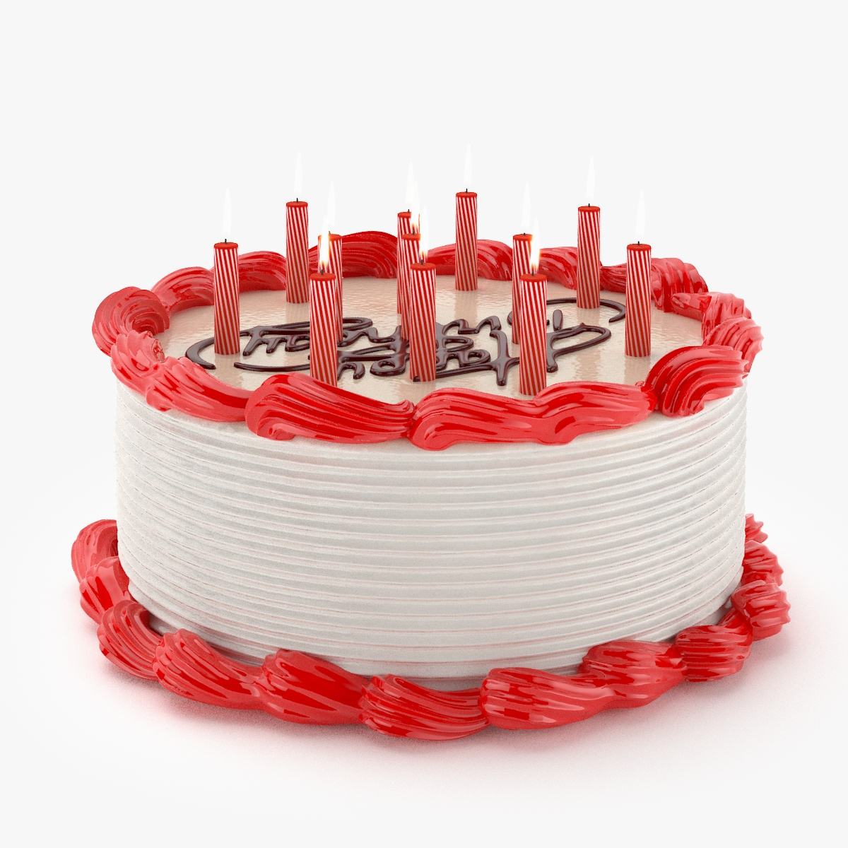 3d birthday cake model