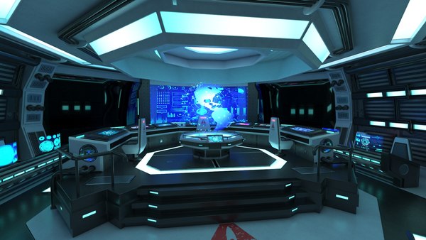 modelo 3d Centro de mando de ciencia ficción futurista - TurboSquid 2137034