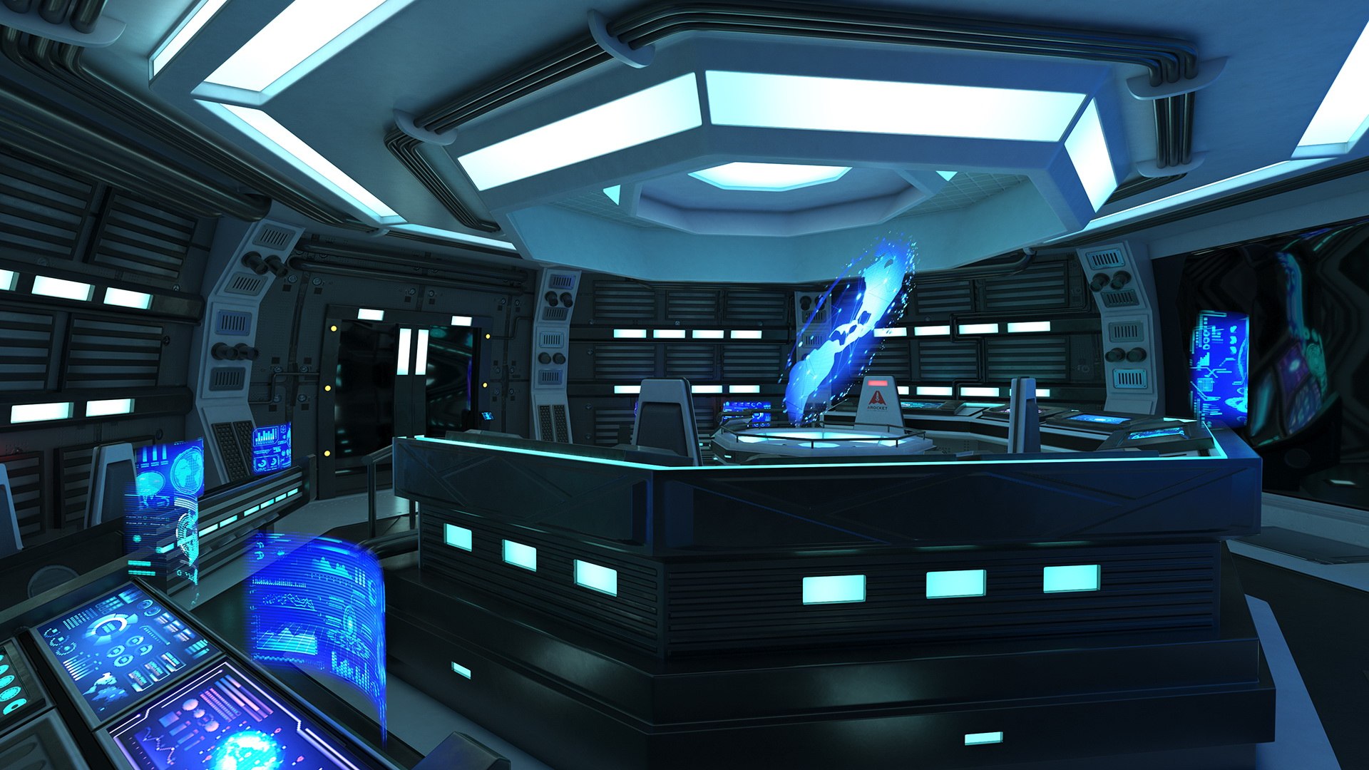 Futuristic Science Fiction Command Center 3D model - TurboSquid 2137034