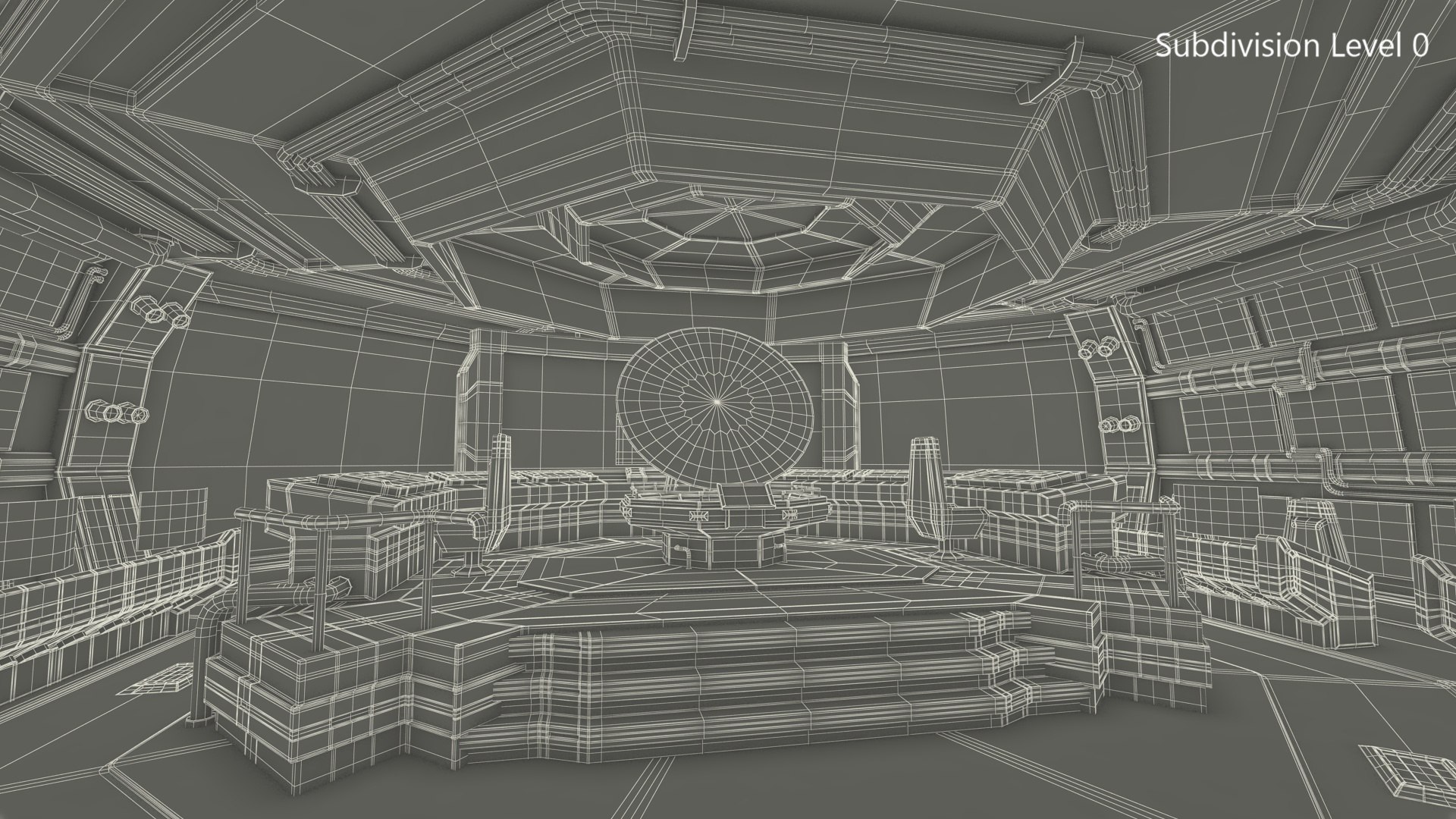 Futuristic Science Fiction Command Center 3D model - TurboSquid 2137034