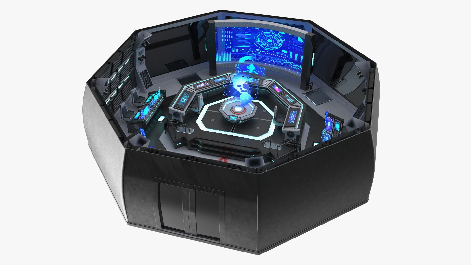 Futuristic Science Fiction Command Center 3D model - TurboSquid 2137034