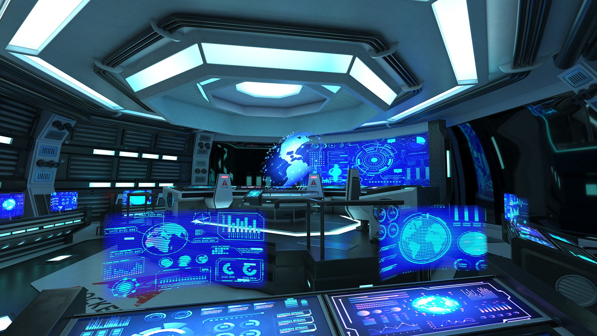 Futuristic Science Fiction Command Center 3D model - TurboSquid 2137034