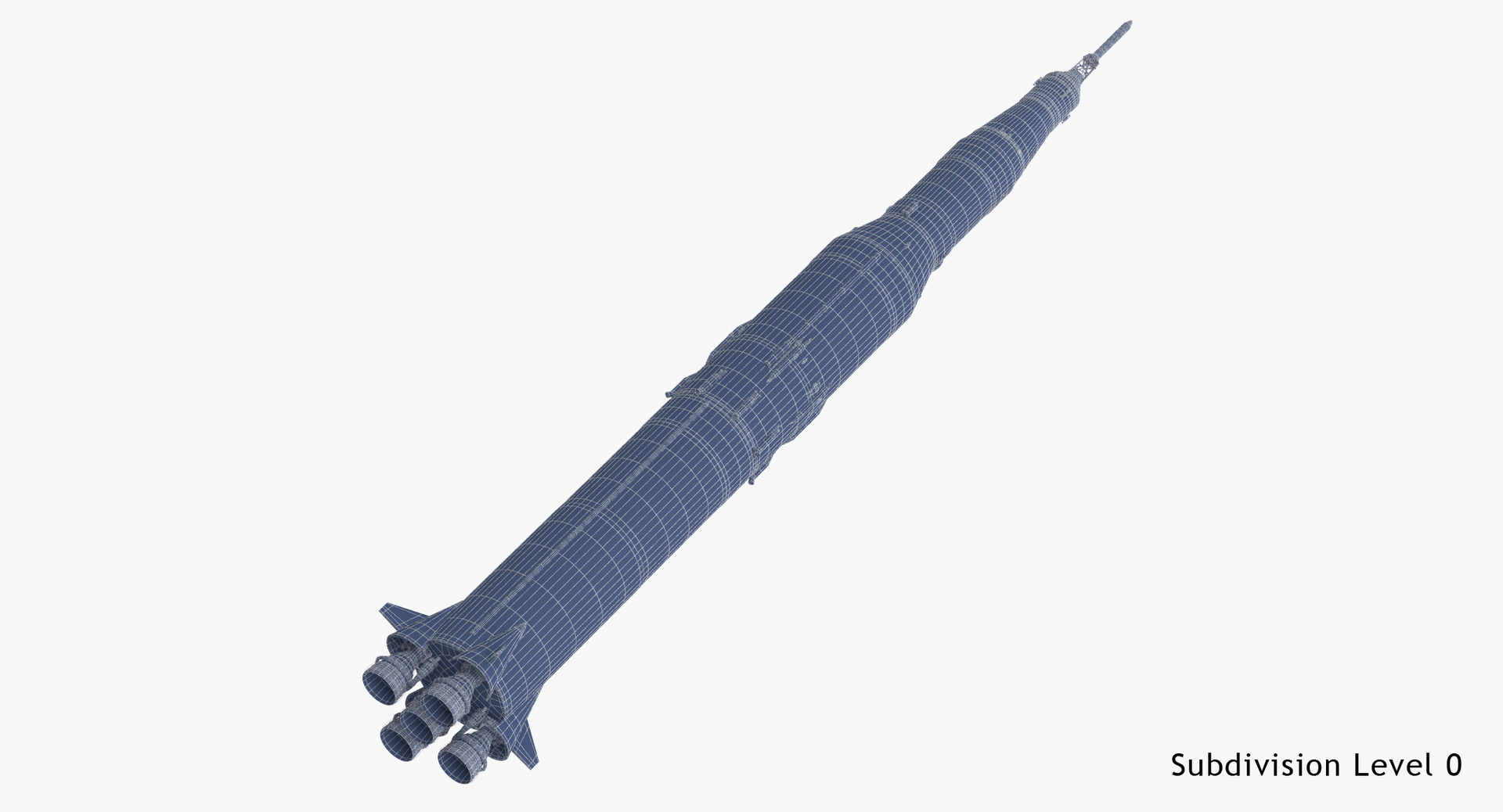 saturn v rocket 3d model