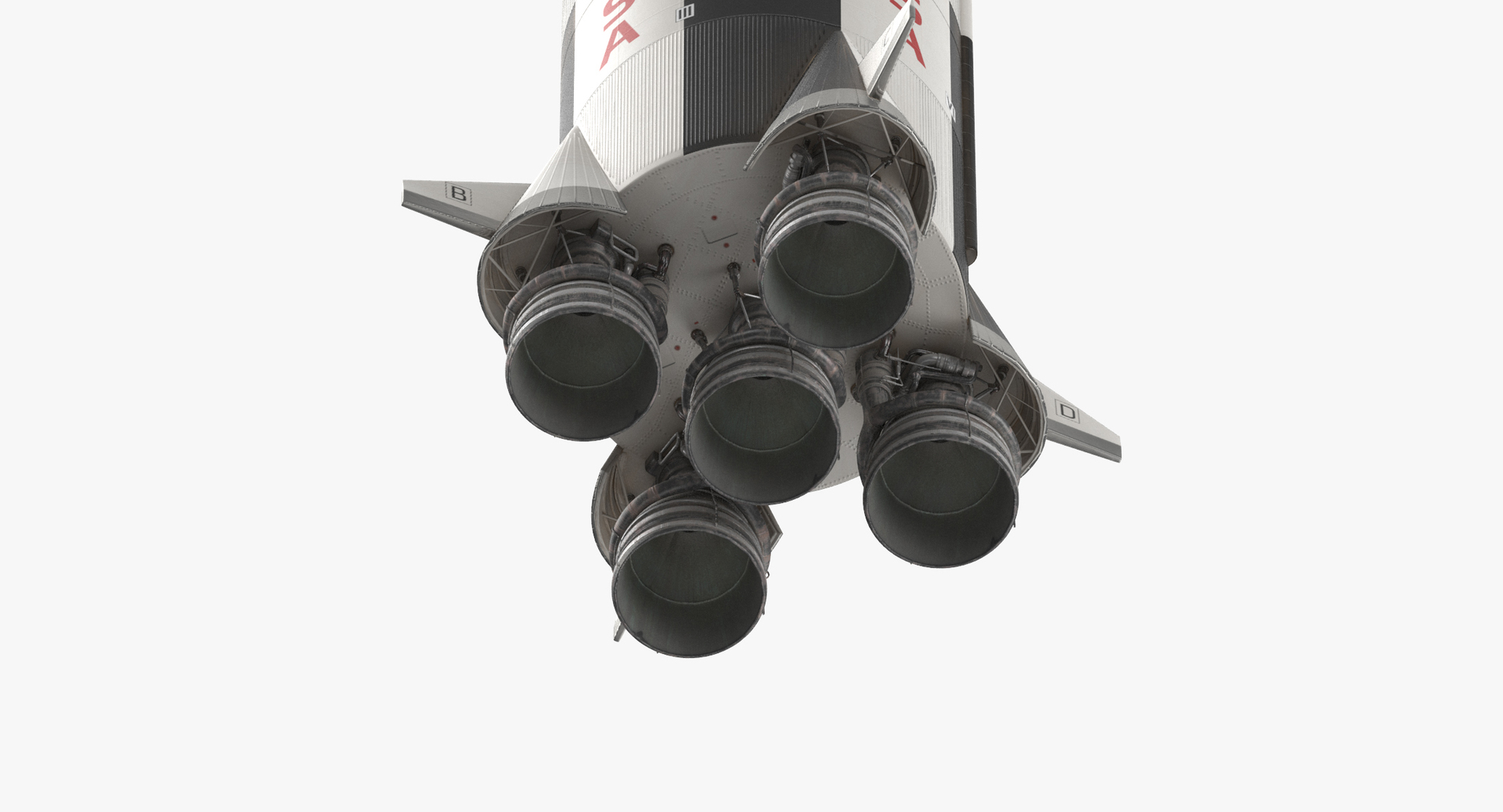 saturn v rocket 3d model