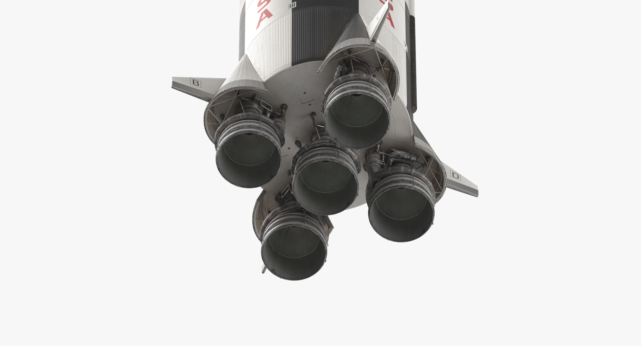 saturn v rocket 3d model