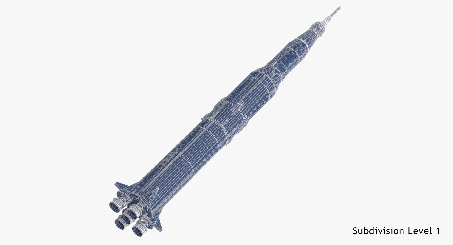 saturn v rocket 3d model