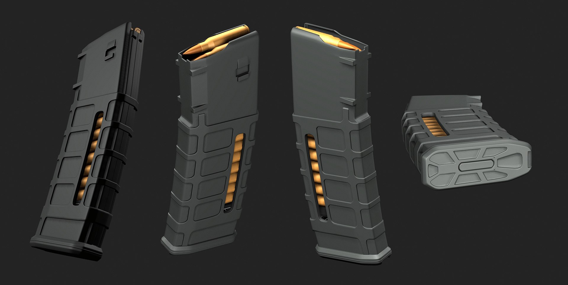 Highpoly Custom M4 Rifle Max