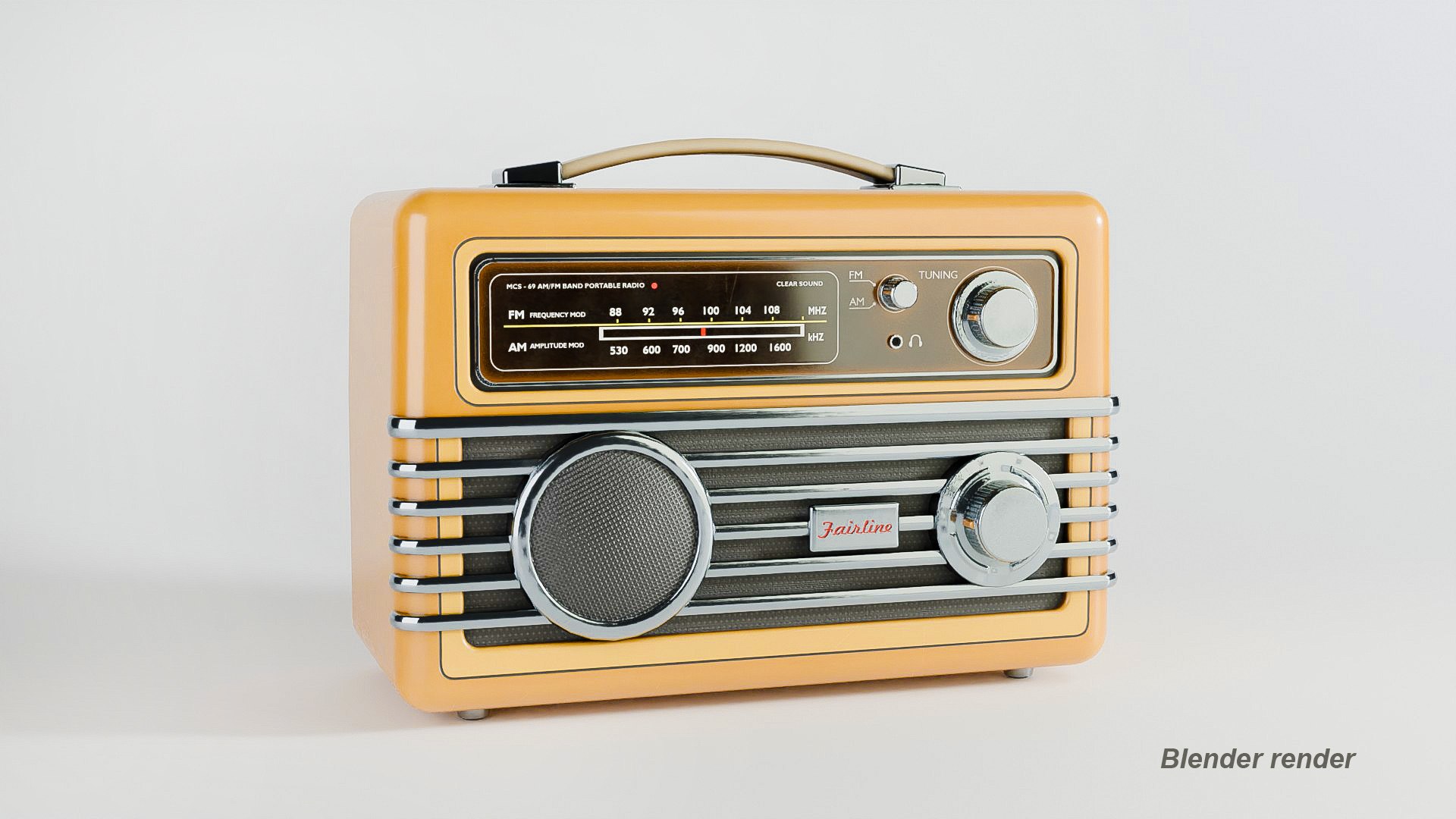 3D Retro Portable Radio Low-poly Model - TurboSquid 2280042