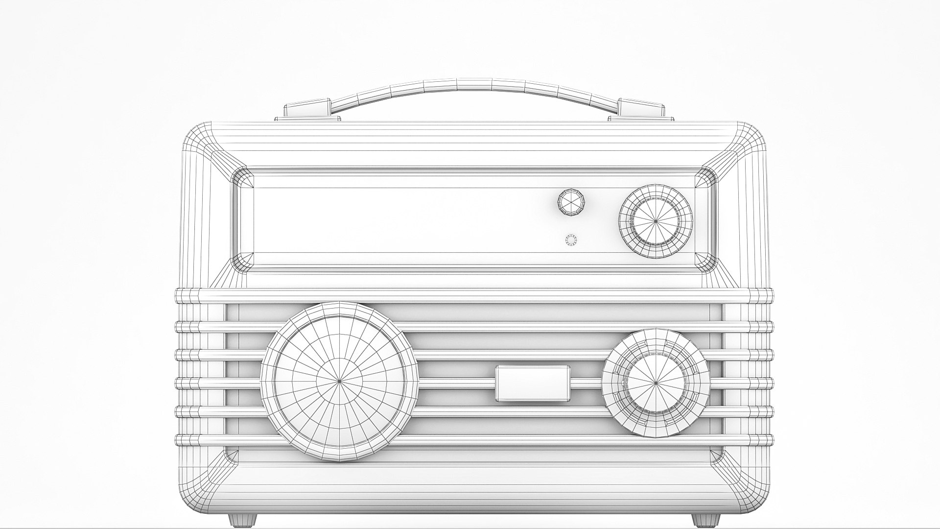 3D Retro Portable Radio Low-poly Model - TurboSquid 2280042