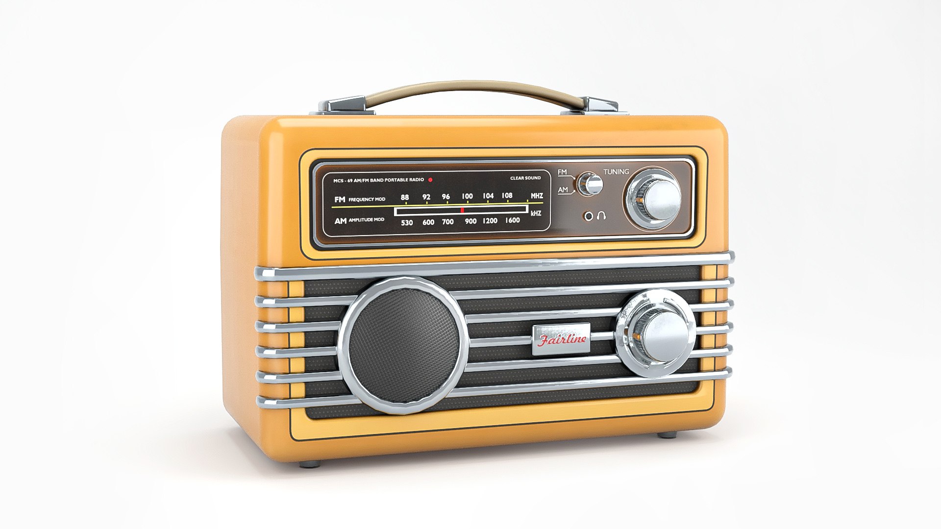 3D Retro Portable Radio Low-poly Model - TurboSquid 2280042
