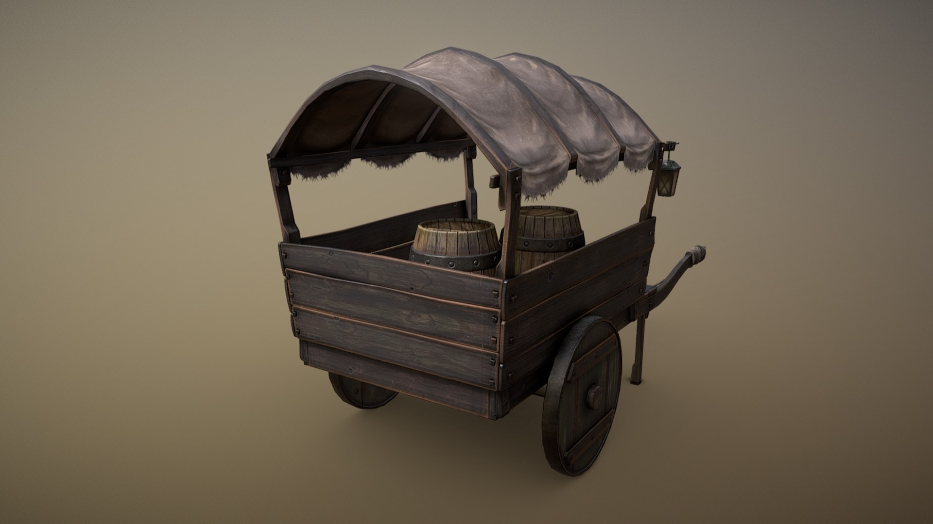 Medieval Village Fantasy Cart Model - TurboSquid 2081462