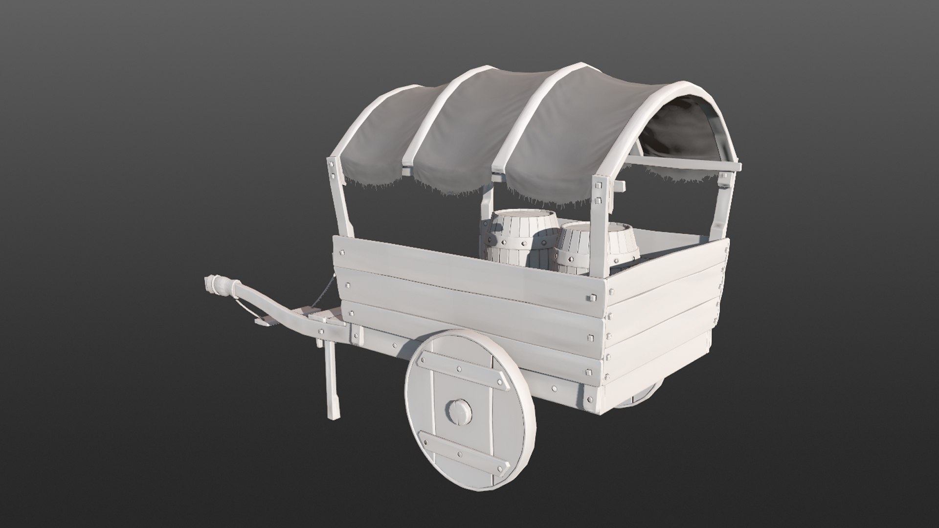 Medieval Village Fantasy Cart model - TurboSquid 2081462