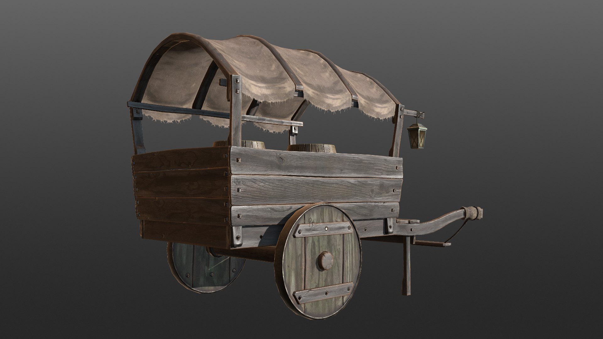 Medieval Village Fantasy Cart model - TurboSquid 2081462