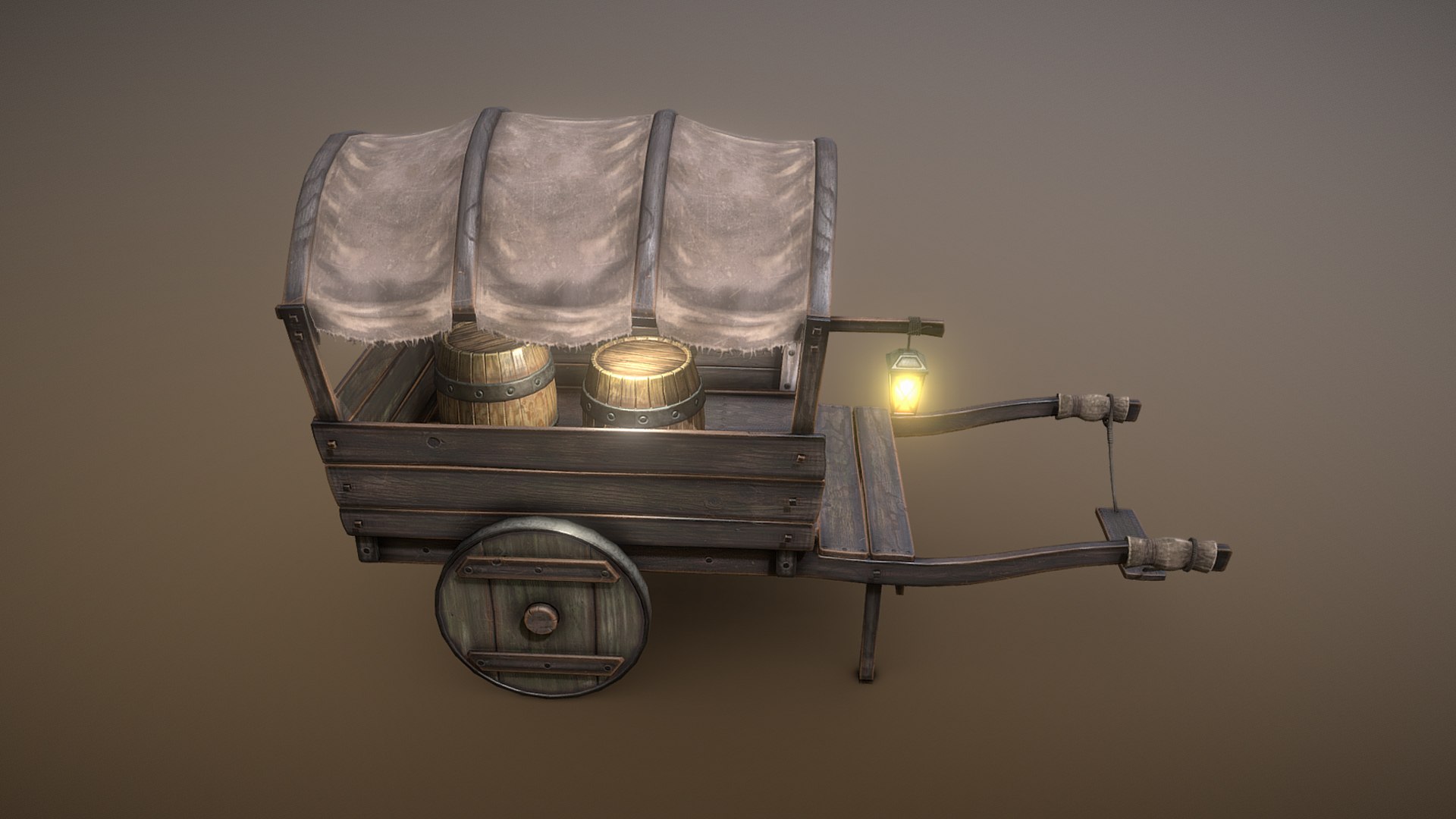 Medieval Village Fantasy Cart Model - TurboSquid 2081462