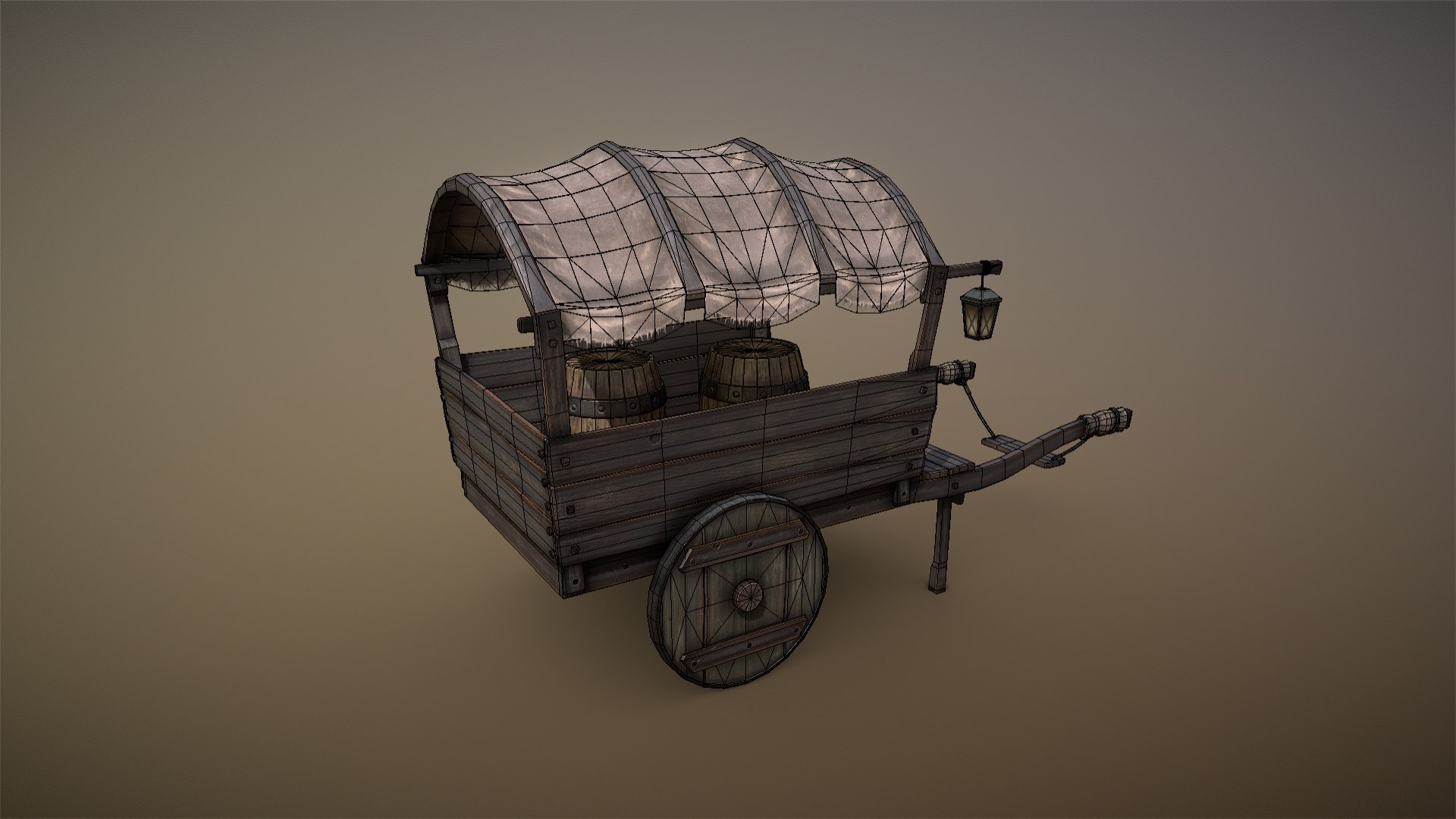 Medieval Village Fantasy Cart model - TurboSquid 2081462