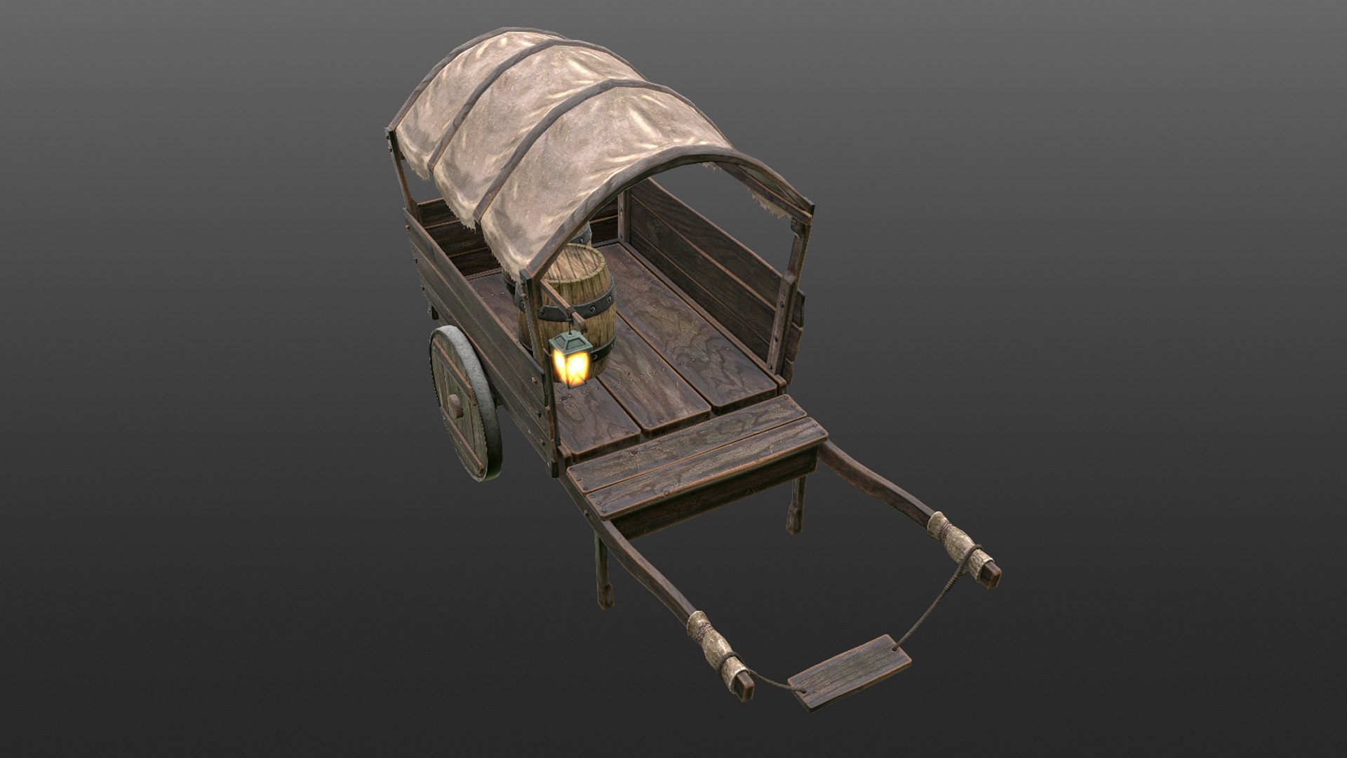 Medieval Village Fantasy Cart model - TurboSquid 2081462