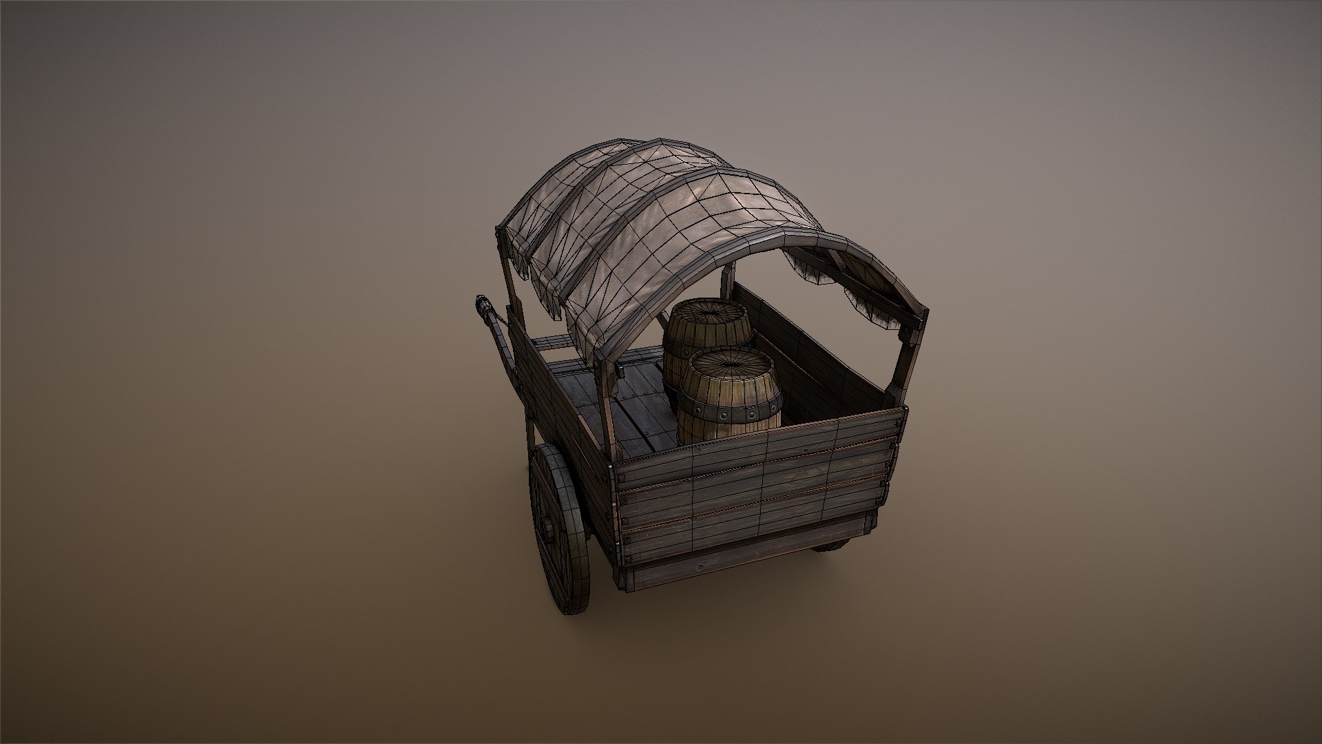 Medieval Village Fantasy Cart model - TurboSquid 2081462