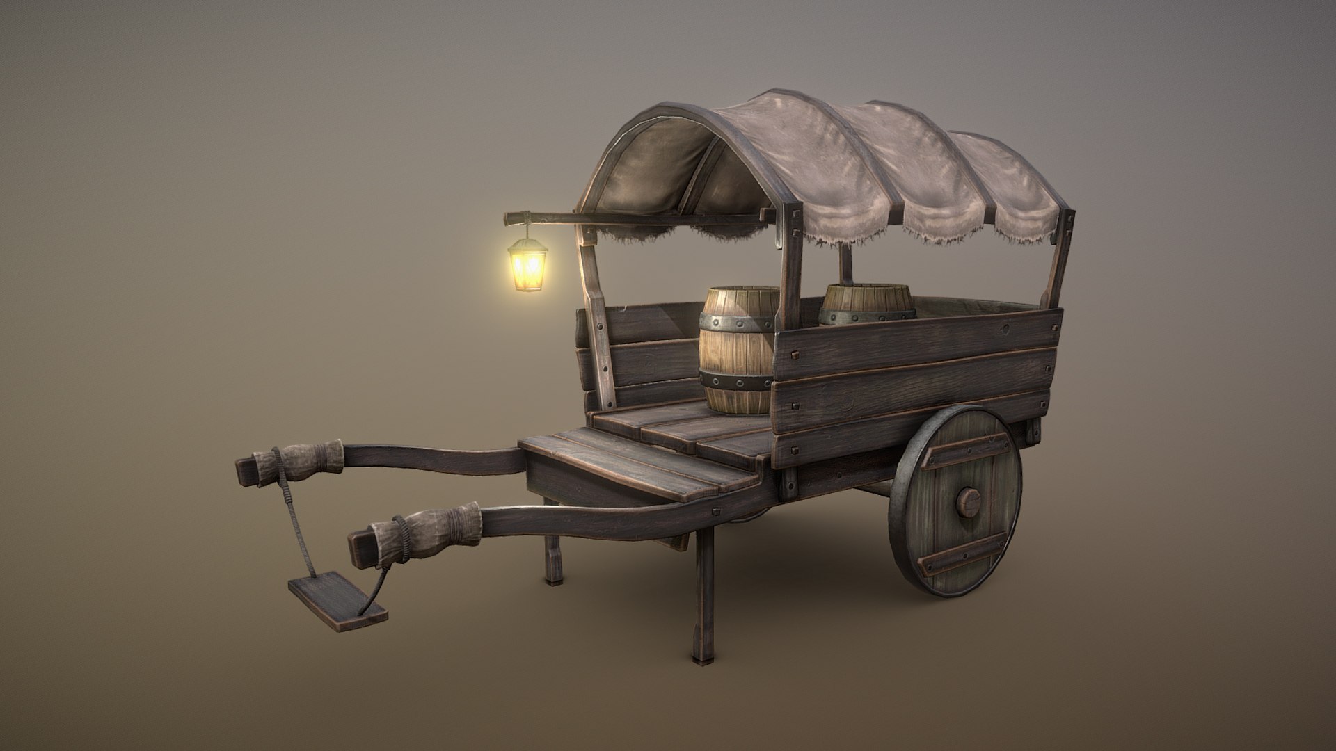 Medieval Village Fantasy Cart model - TurboSquid 2081462