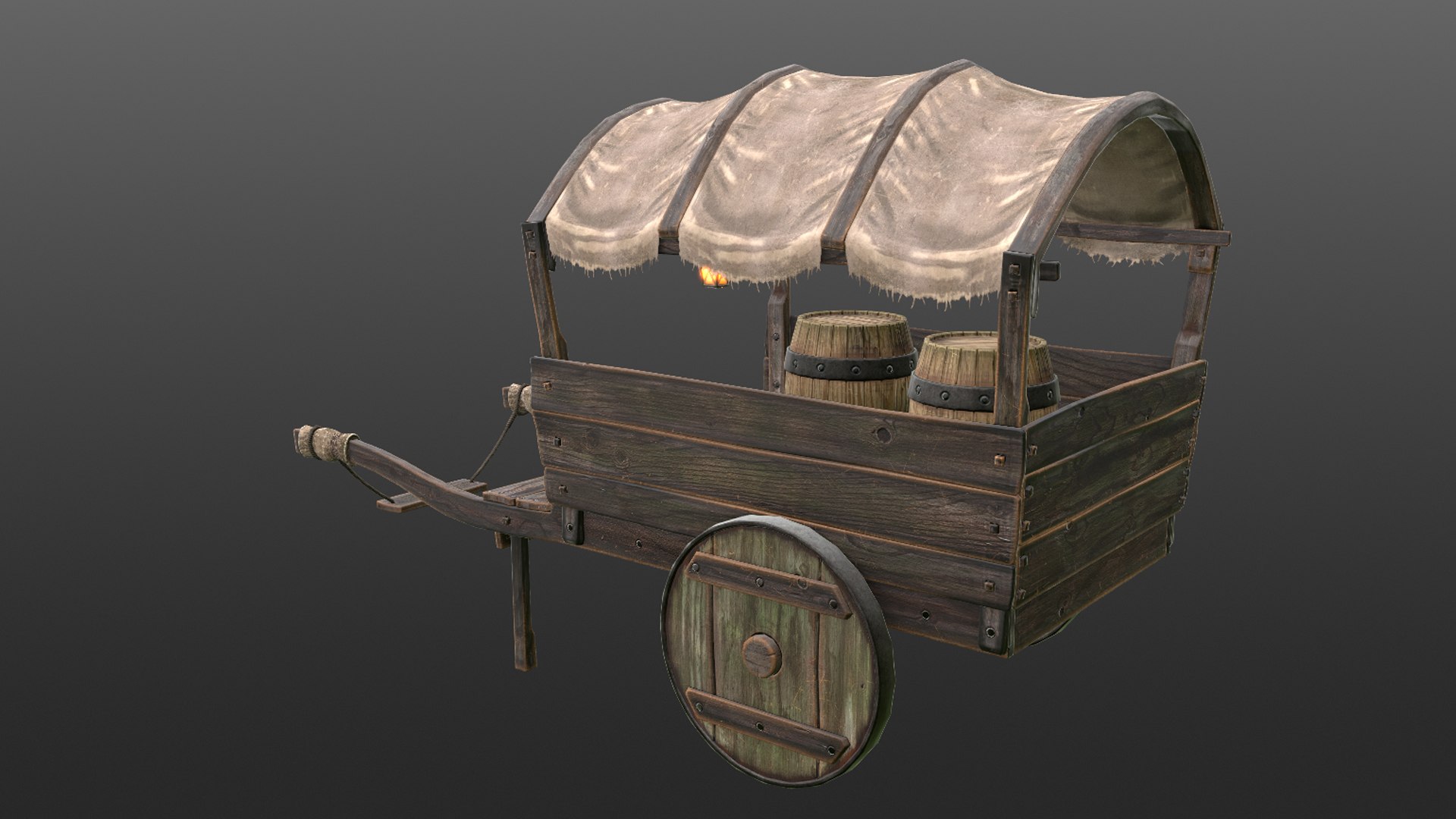 Medieval Village Fantasy Cart model - TurboSquid 2081462