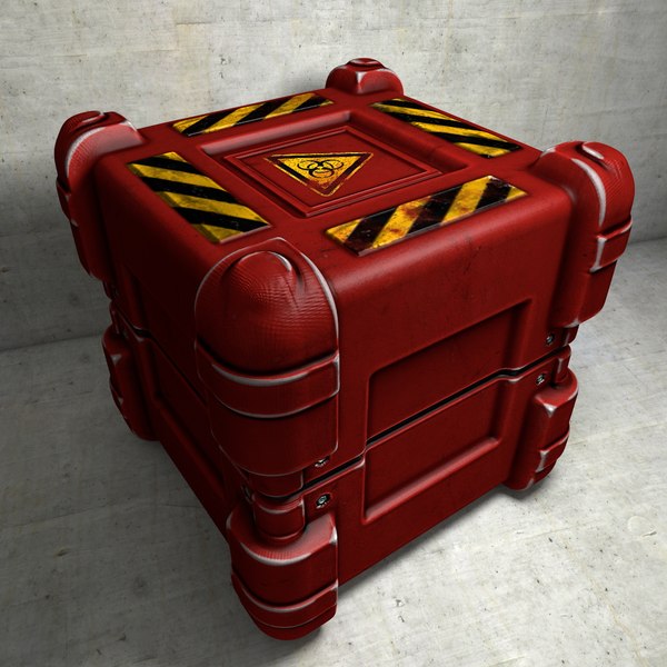 red container biohazard 3d model