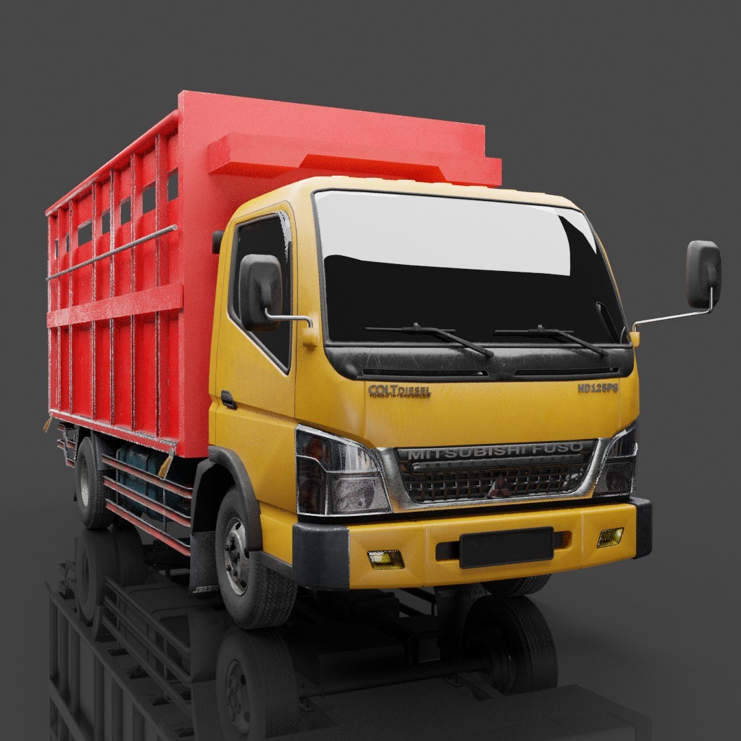 3D Truck Mitsubishi Fuso Canter Low-poly 3D Model - TurboSquid 1940774