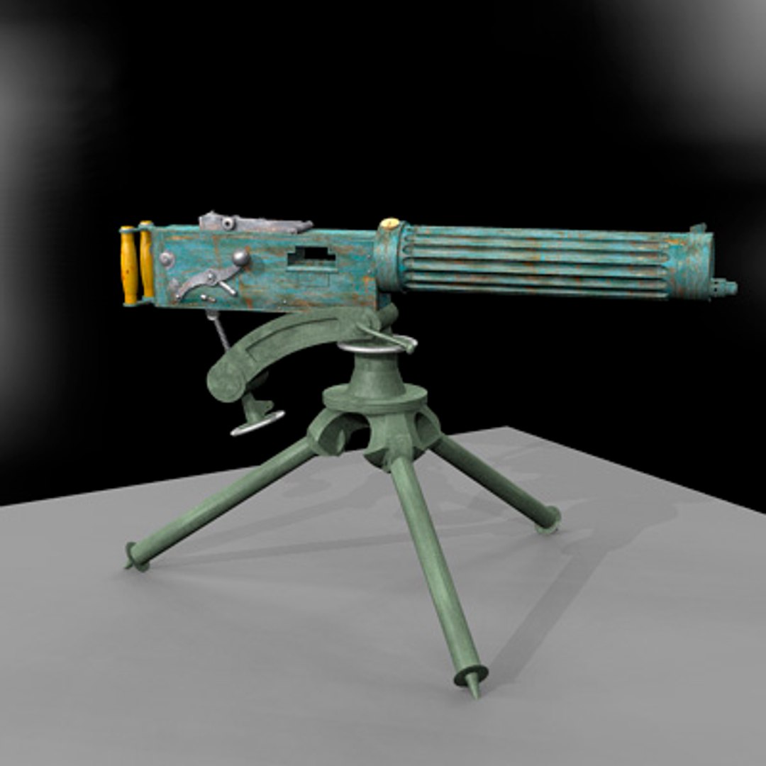 3d Vickers Maschine Gun Model