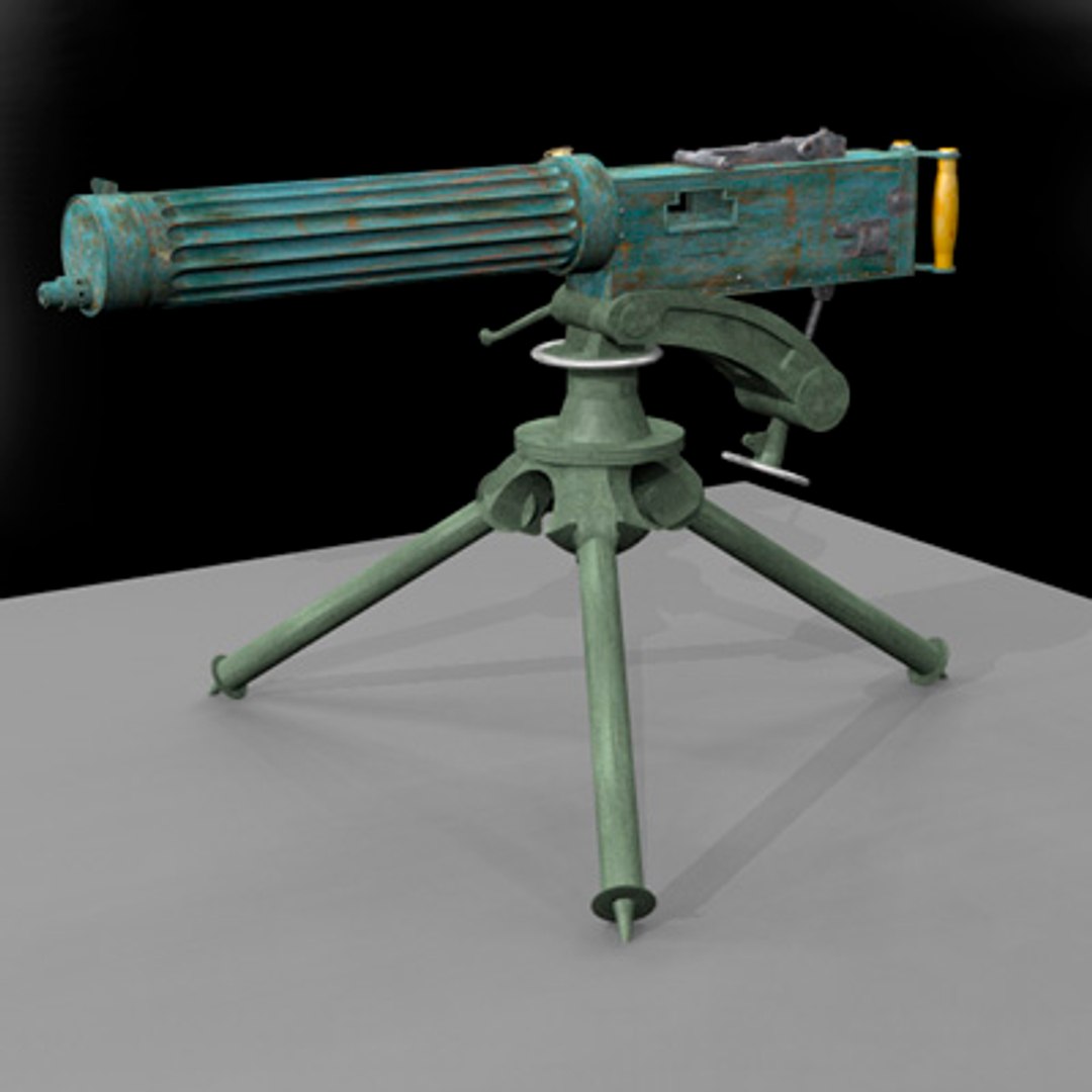 3d Vickers Maschine Gun Model
