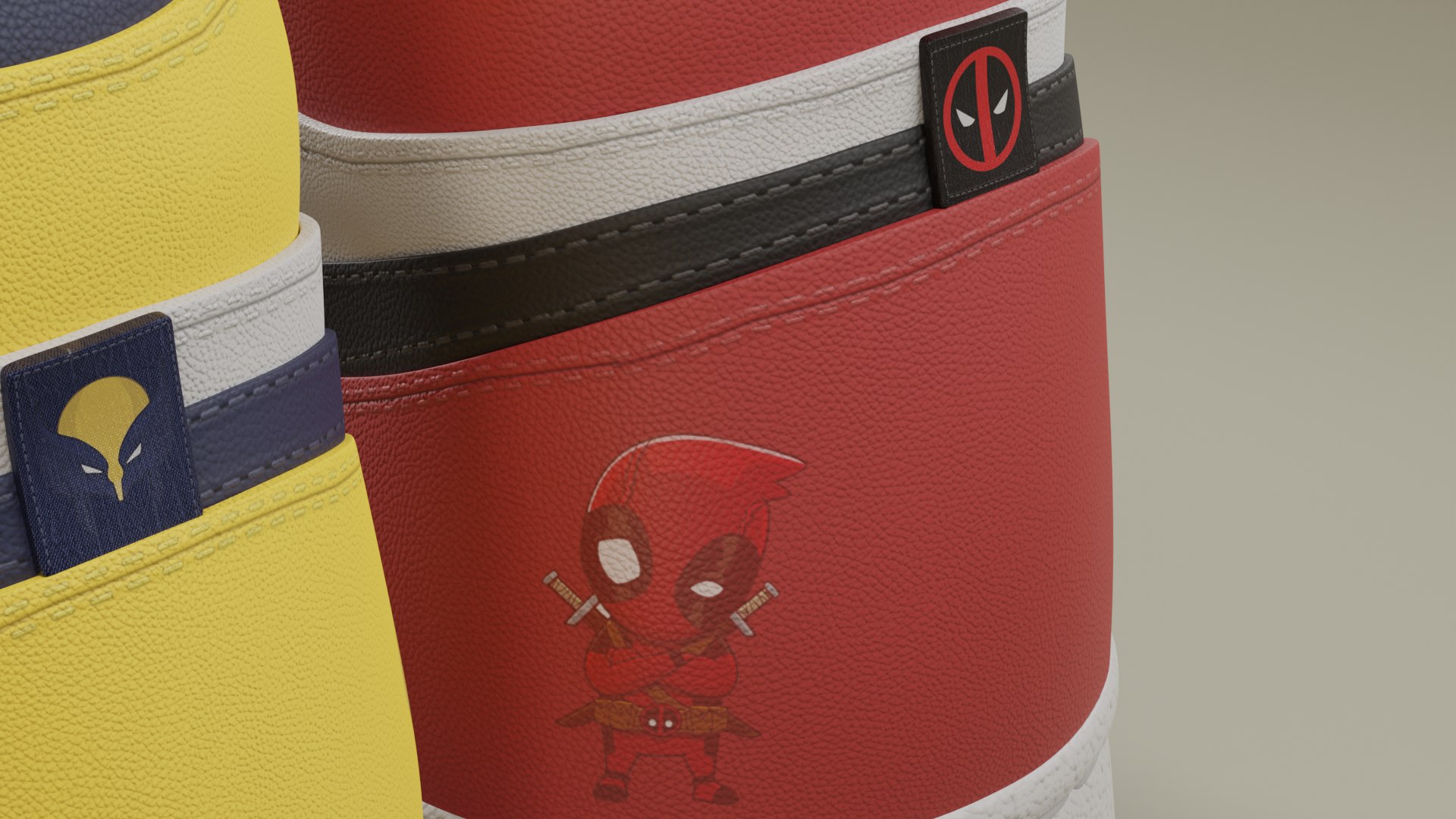 3D Air Jordan 1 Deadpool vs Wolverine - TurboSquid 1993423
