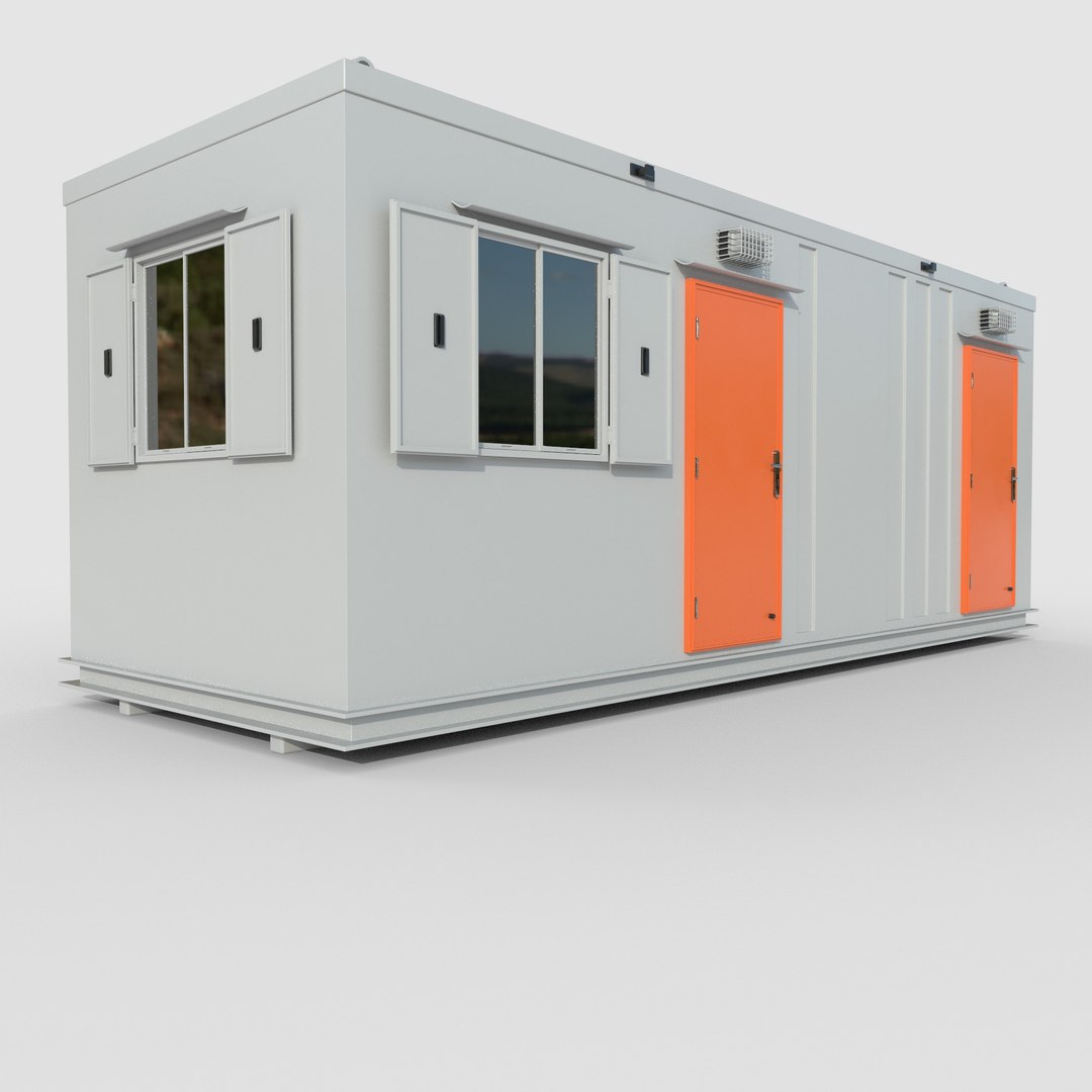 Building Site Container Office 3D Model - TurboSquid 2209531