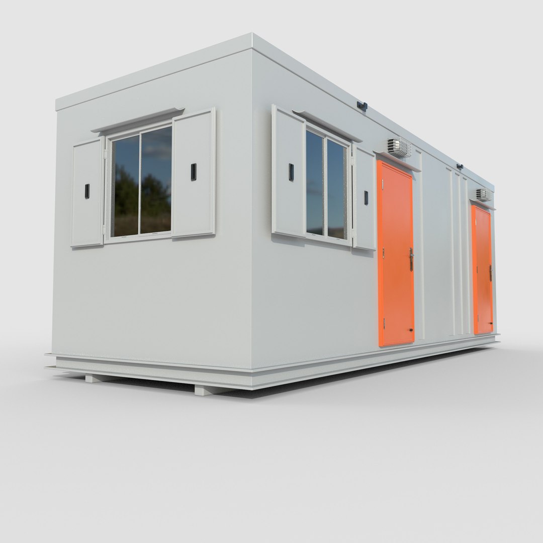 Building Site Container Office 3D Model - TurboSquid 2209531