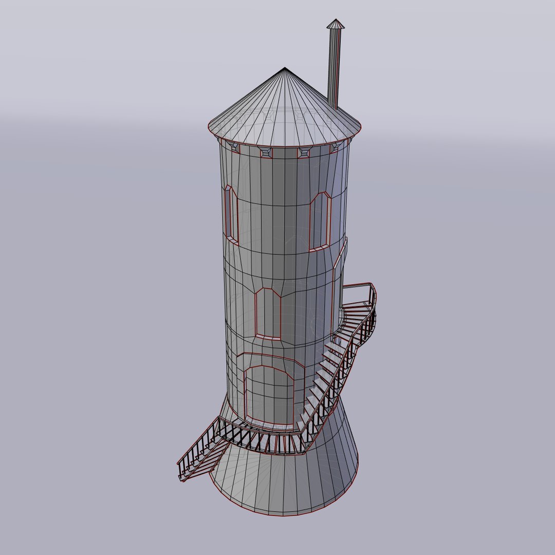 Tower Architectural 3D Model - TurboSquid 1595571