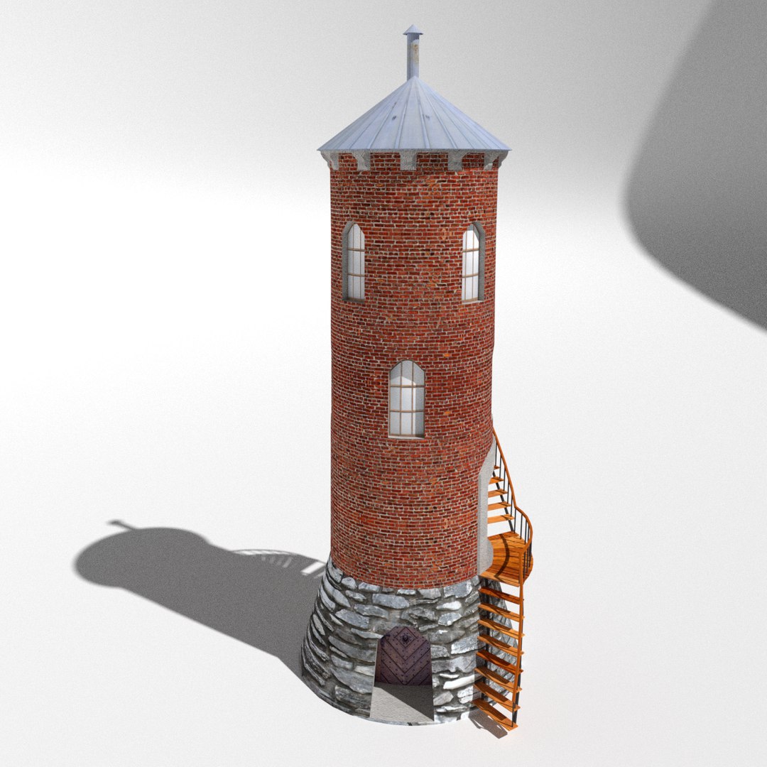Tower Architectural 3D Model - TurboSquid 1595571