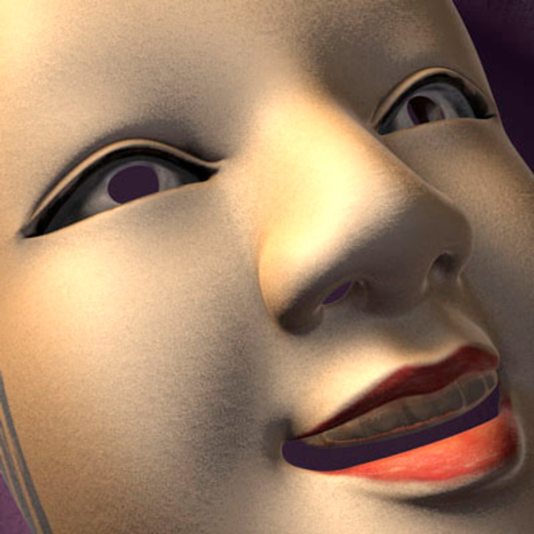 3d Noh Mask Model